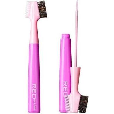 RED By Kiss Hair Brush with Edge Fixer Gel 3 in 1 Edge Control Styler ...