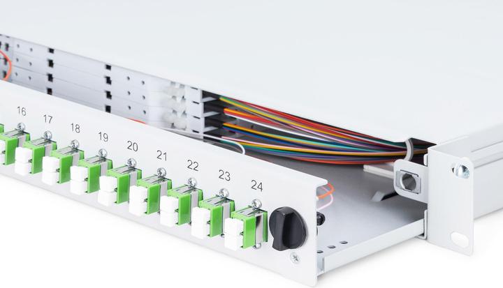 Digitus Fiber Optic Splicebox bestückt mit 24 LC/APC DX und 48 LC/APC ...