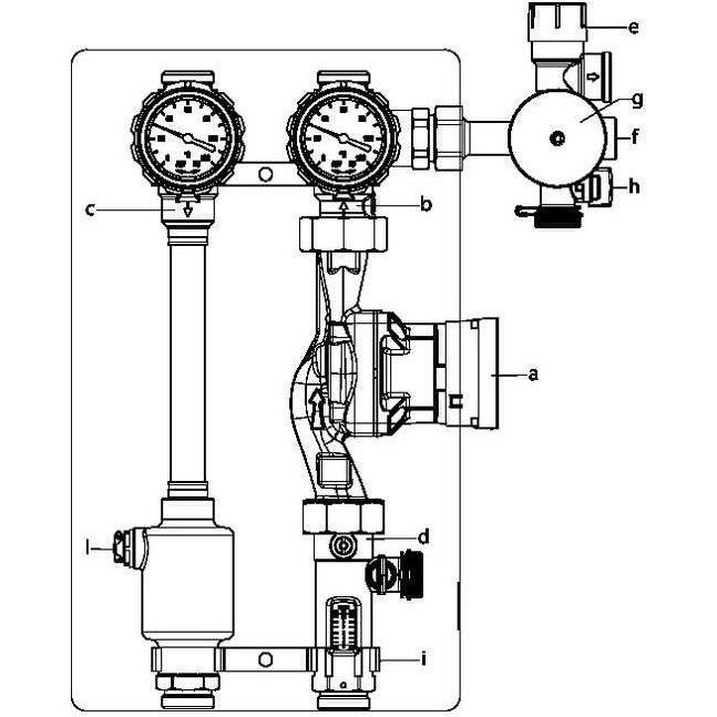 Oventrop OV Transfer station Regusol LH-180 DN 25 Wilo-Yonos PARA 25/7 ...