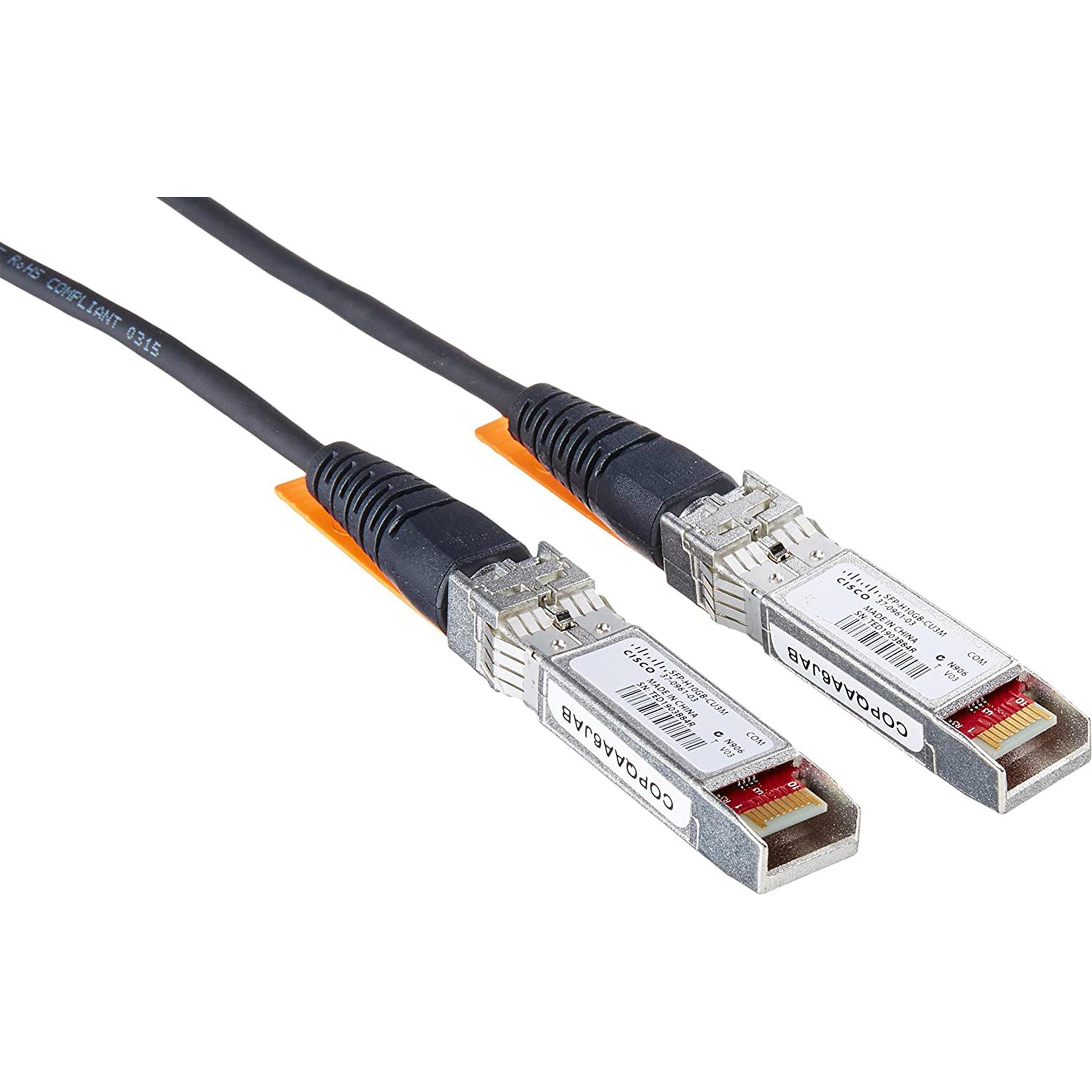 Cisco 10G Direct Attach Twinax SFP+ Cable, Passive, 30AWG Cable ...