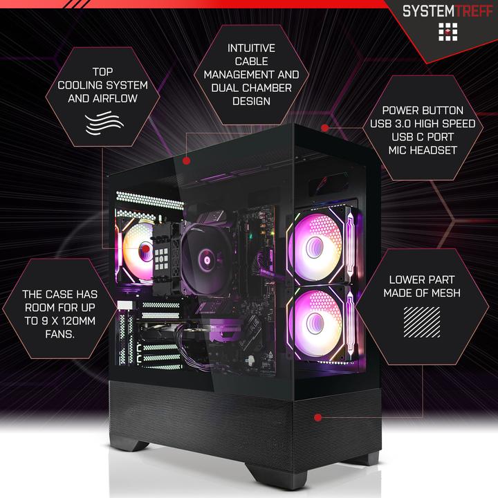 SYSTEMTREFF Gaming PC G244898 (1000 GB, 32 GB, AMD Ryzen 7 7800X3D ...