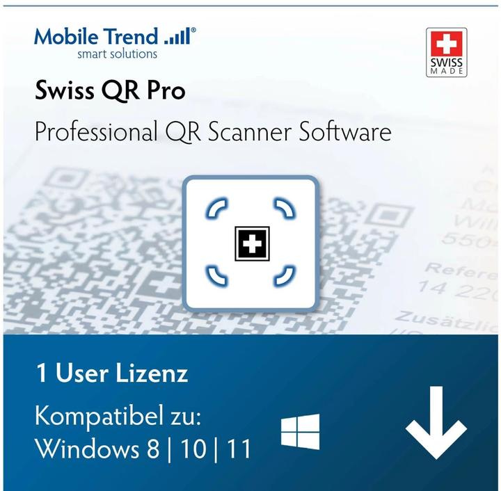 Mobile Trend Mobiletrend Swiss QR Scanner Pro ESD, version complète, 1 ...