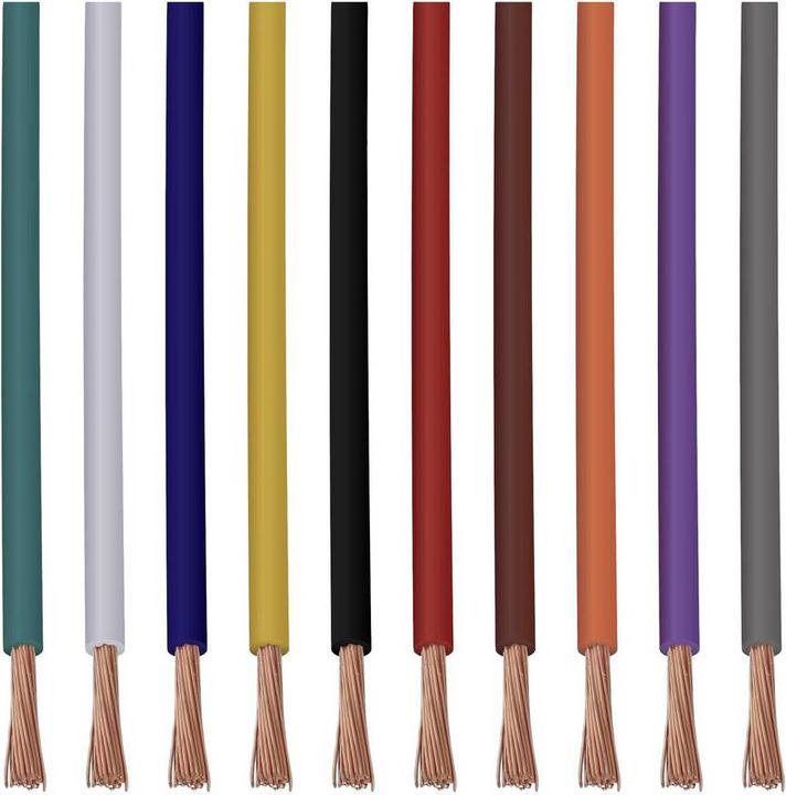 Quadrios Litzen Set 0.34 mm² 10 Farben 10 Meter pro Farbe - Galaxus