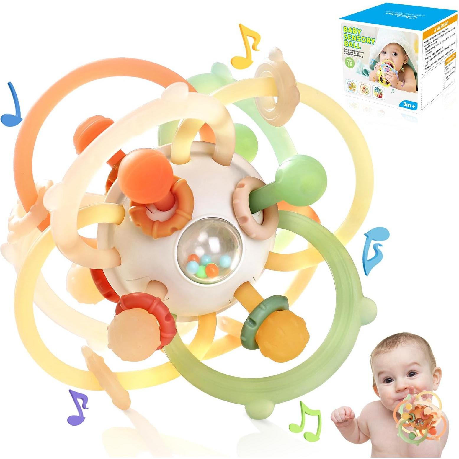 Activity Board Gripping ball teething ring baby, silicone baby toy ...