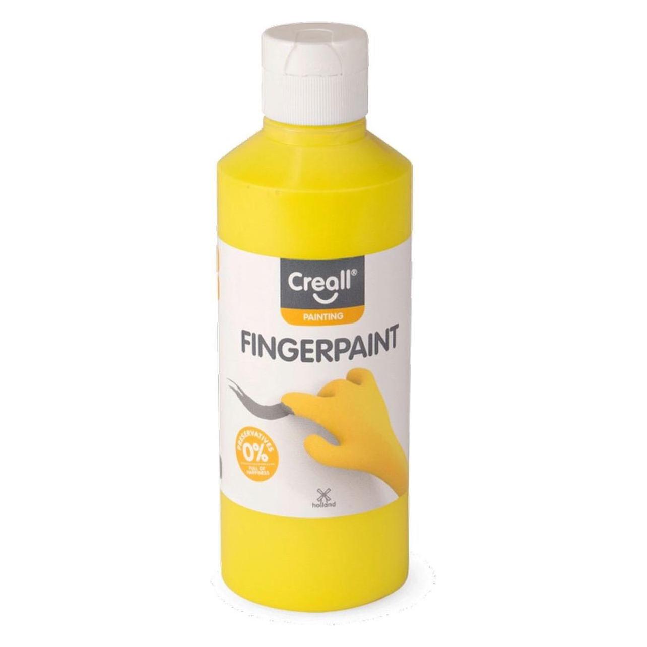 Creall Fingerfarbe, konservierungsmittelfrei, Gelb – 250 ml (250 ml)
