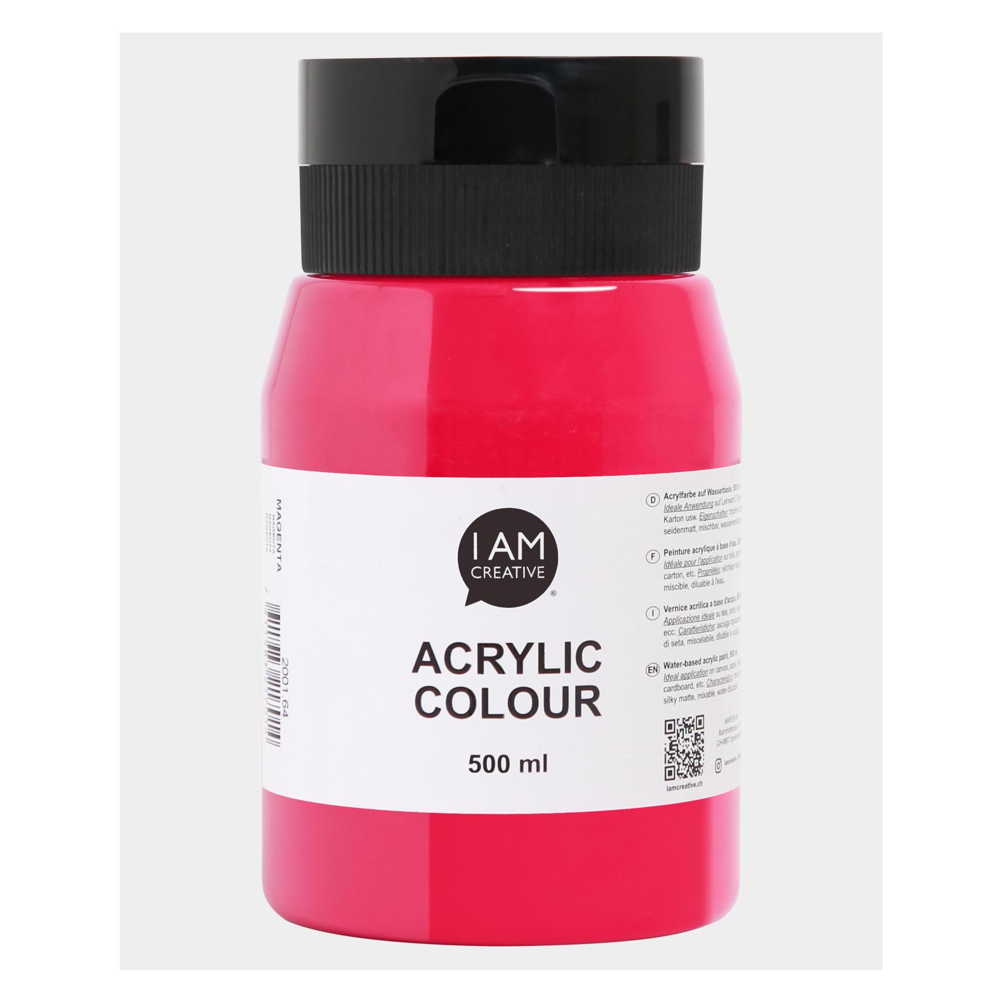I Am Creative Basic acrylic, water-based acrylic paint, 500 ml (500 ml ...