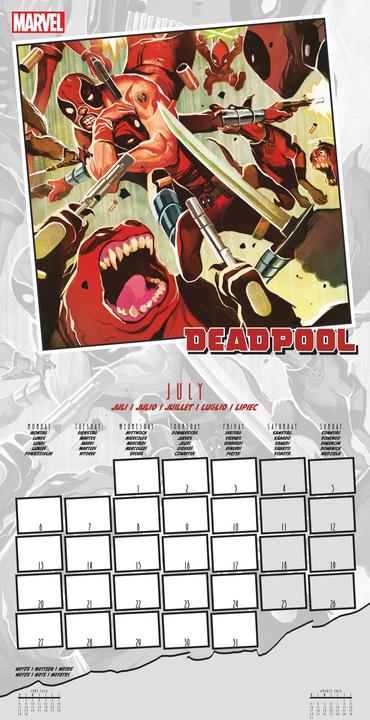 Pyramid Marvel Deadpool Square Calendar 2026 30x30 - Digitec