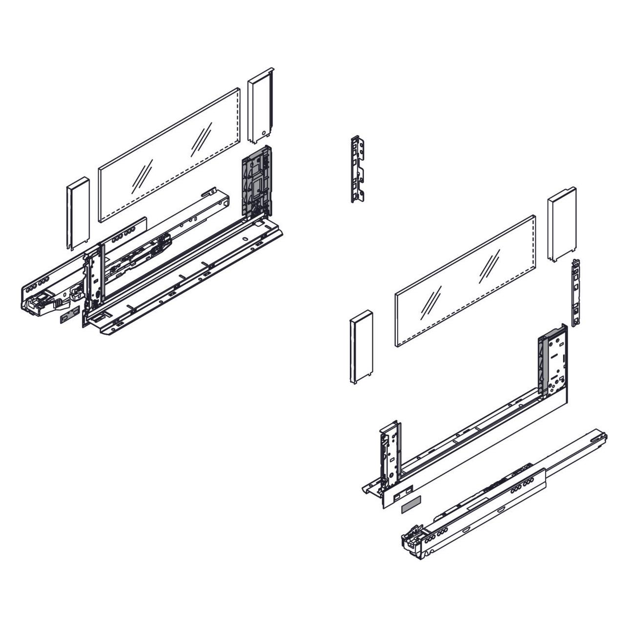 Blum Frontschubkasten Komplett-Set Legrabox free C, mit Einschubelemen ...