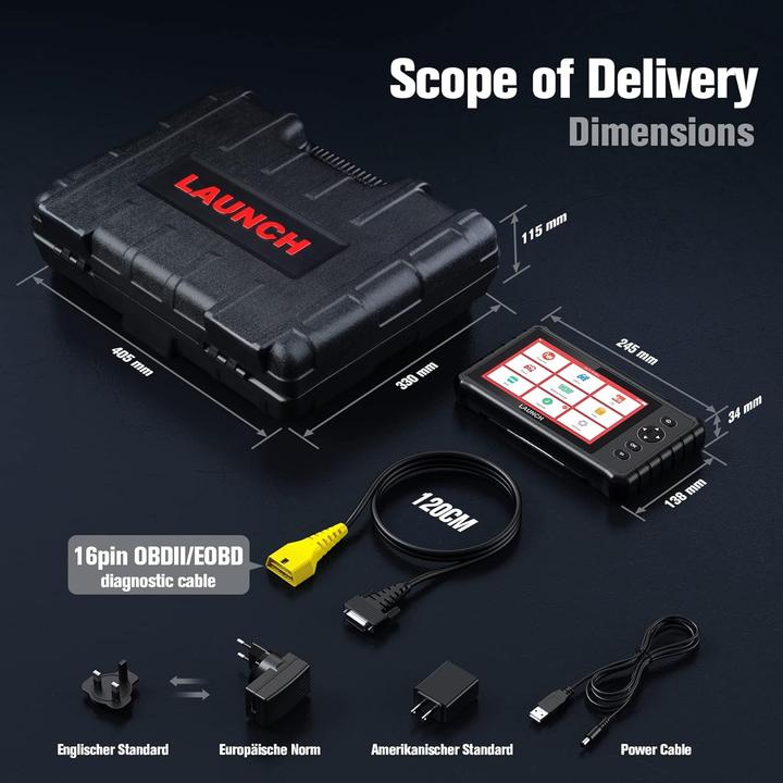Launch Scanner Diagnostico OBD2 con Funzioni di Servizio - Galaxus
