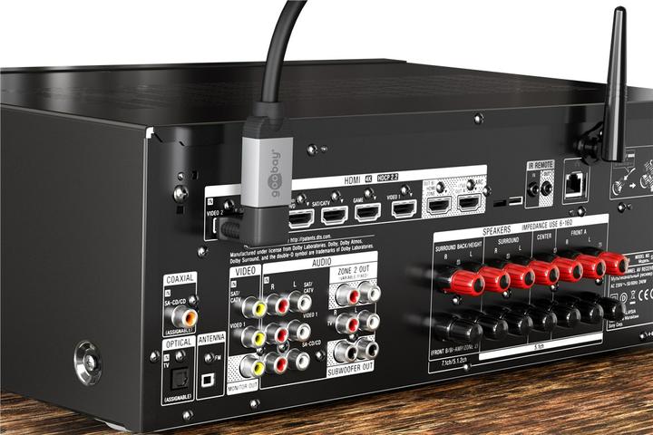 Goobay HDMI-Winkeladapter 90°, vergoldet 8K@60HZ - kaufen bei Digitec