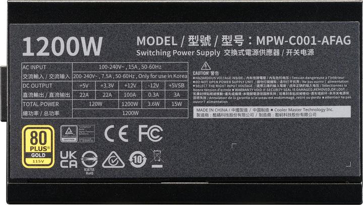 Cooler Master ELITE Gold 1200 FM - 80 GOLD - buy at Digitec