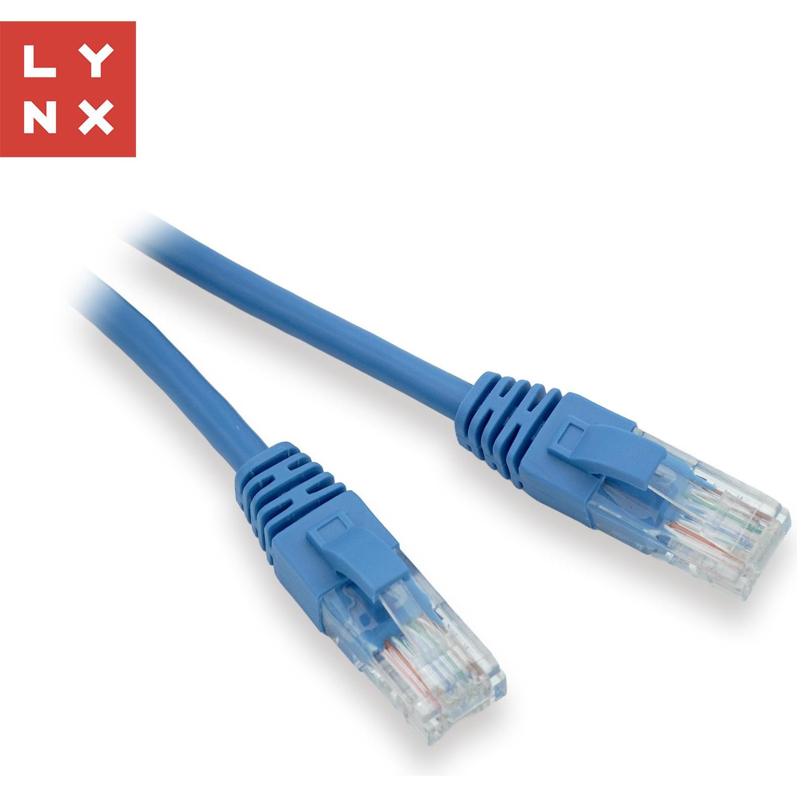 Lynx Cs LYNX UTP patch cable Cat5e, PVC, CCA, 0,1m, modrý (balení ...