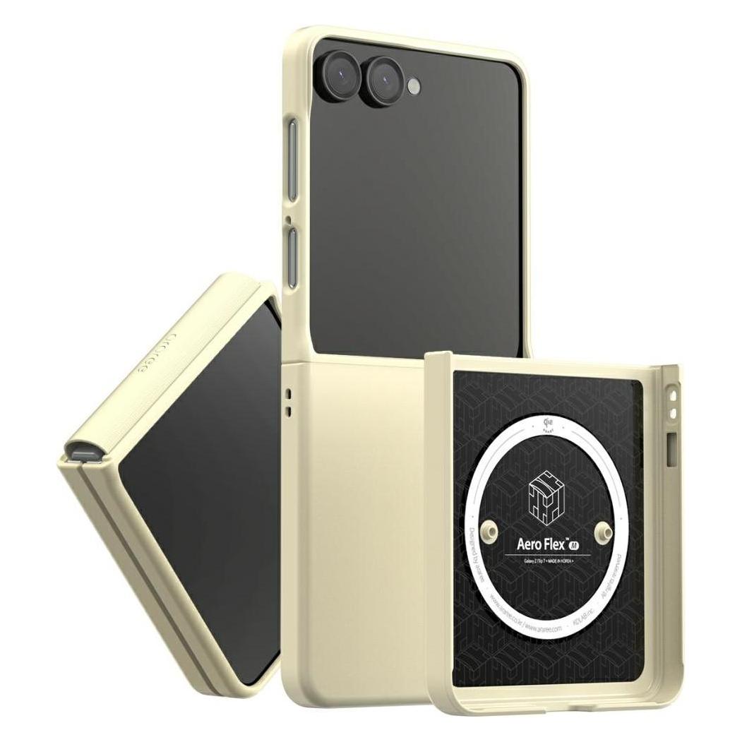 Araree Case Aero Flex M MagSafe Qi2 for Samsung Galaxy Z Flip7 cream ...