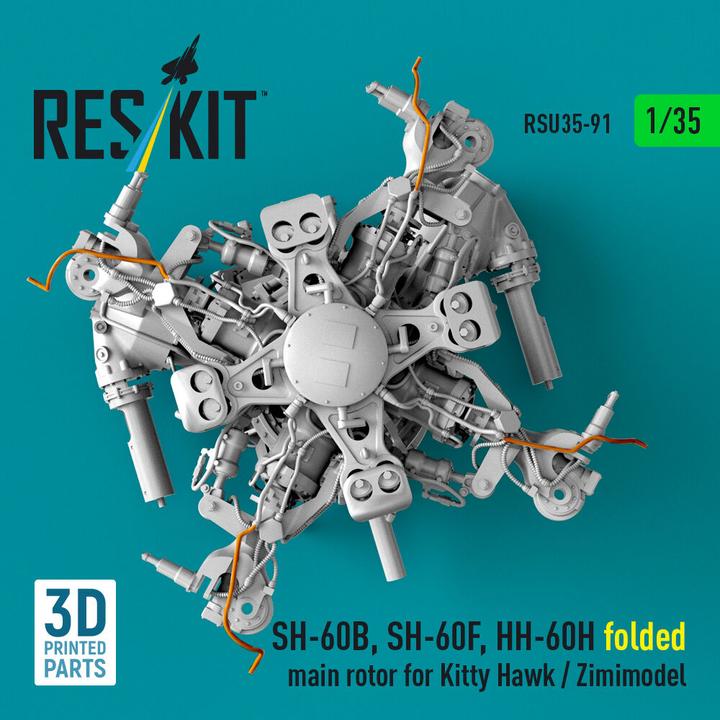 ResKit SH-60B, SH-60F, HH-60H folded main rotor for Kitty Hawk ...