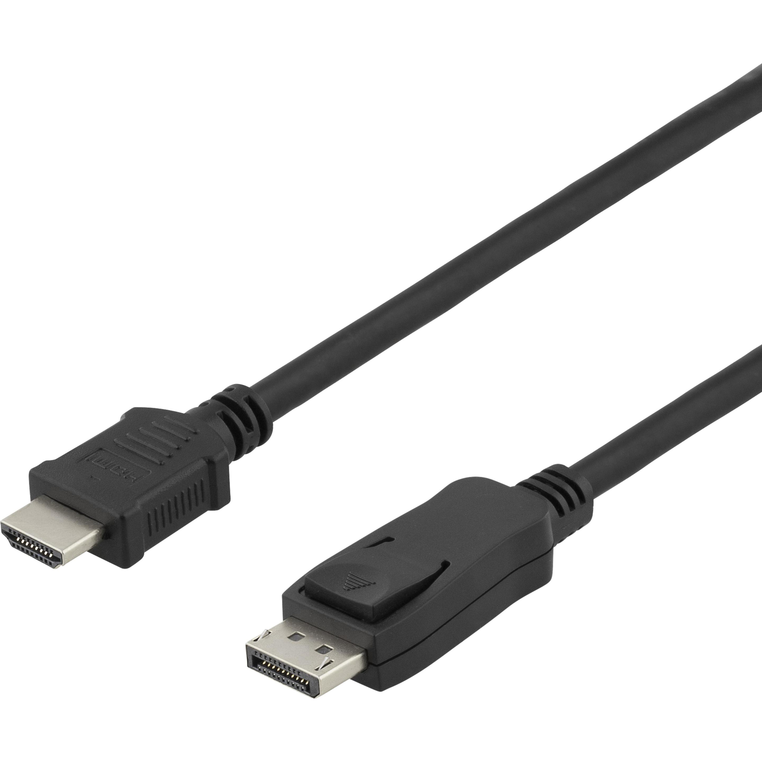 Deltaco Kabelis DisplayPort to HDMI, 4K UHD,, juodas / DP-3030-K ...