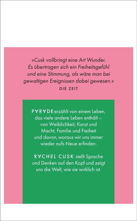 Parade (Deutsch, Eva Bonné, Rachel Cusk, 2025) - kaufen bei Galaxus