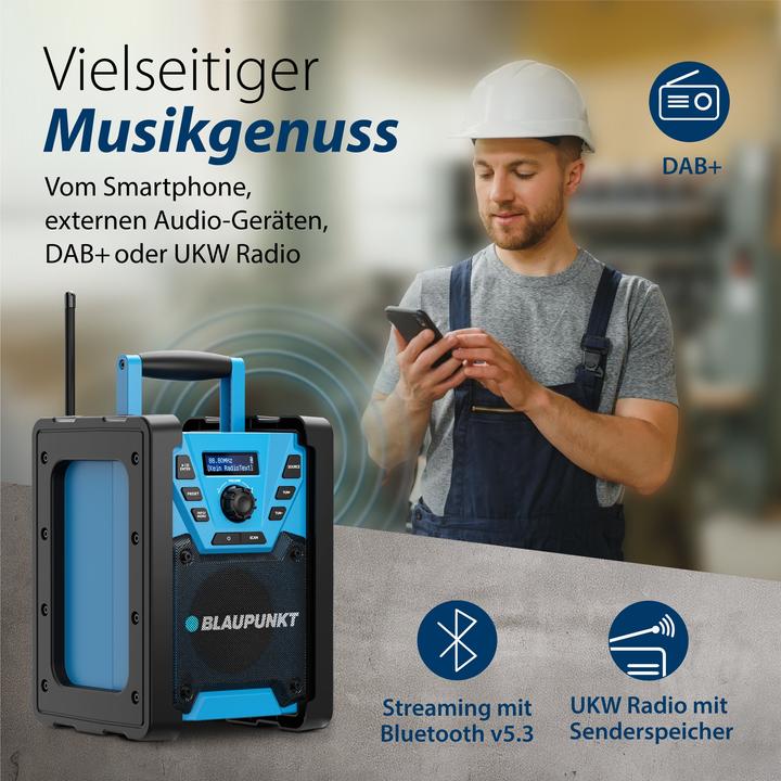Blaupunkt Baustellenradio mit DAB+ und Akku | BSR 300 - Digitec