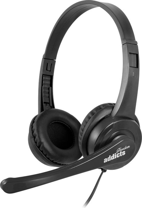 NGS VOX505USB Headphones & Headset Wired Headband USB Type-A Black ...