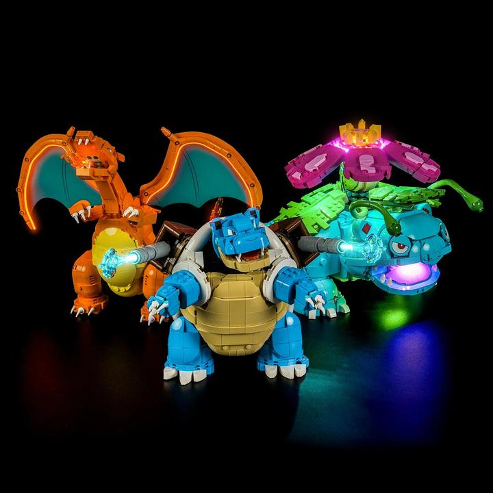 BrickBling LED Licht Set für LEGO Pokémon: Bisaflor, Glurak und Turtok ...