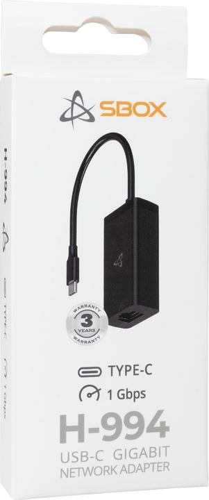 Sbox Converter H-994 USB-C Gigabit Network Adapter