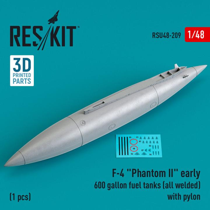 ResKit F-4 Phantom II early 600 gallon fuel tanks (all welded) with ...