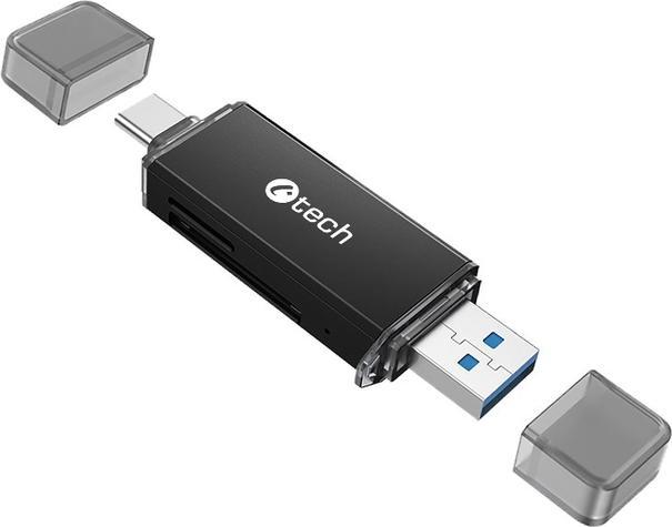 C-Tech ÄOEteÄka karet UCR-02-AL, USB 3.0 TYPE A/ TYPE C, SD/micro SD ...