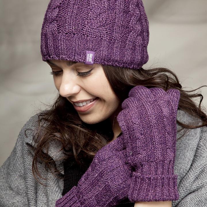 Heat Holders Winter Mütze und Handschuhe Set | Gestrickt und Warm - Galaxus