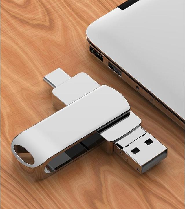 PowerGuard iFlashDrive 4in1 USB-C Lightning MicroUSB 128GB USB 3.0 OTG ...