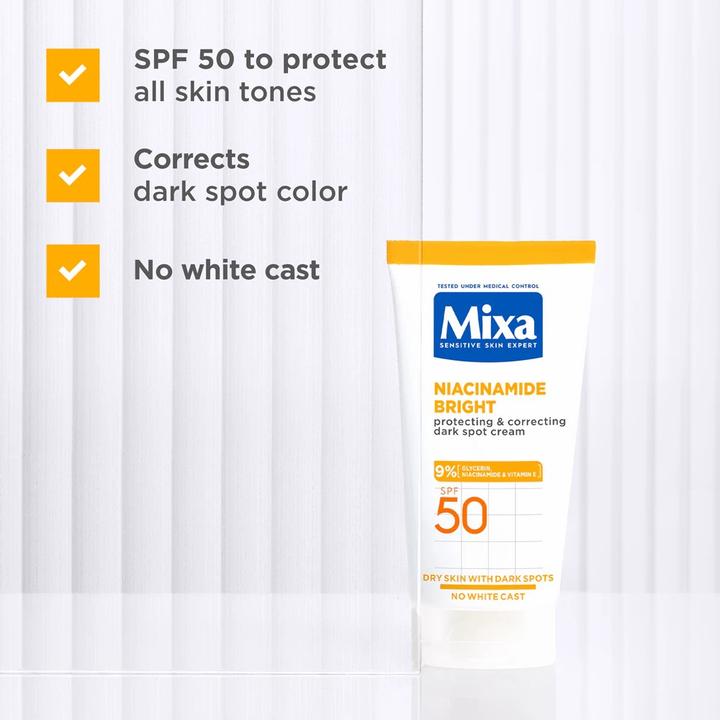 Mixa Protective And Correcting Dark Spot Cream Spf 50 Niacinamide ...