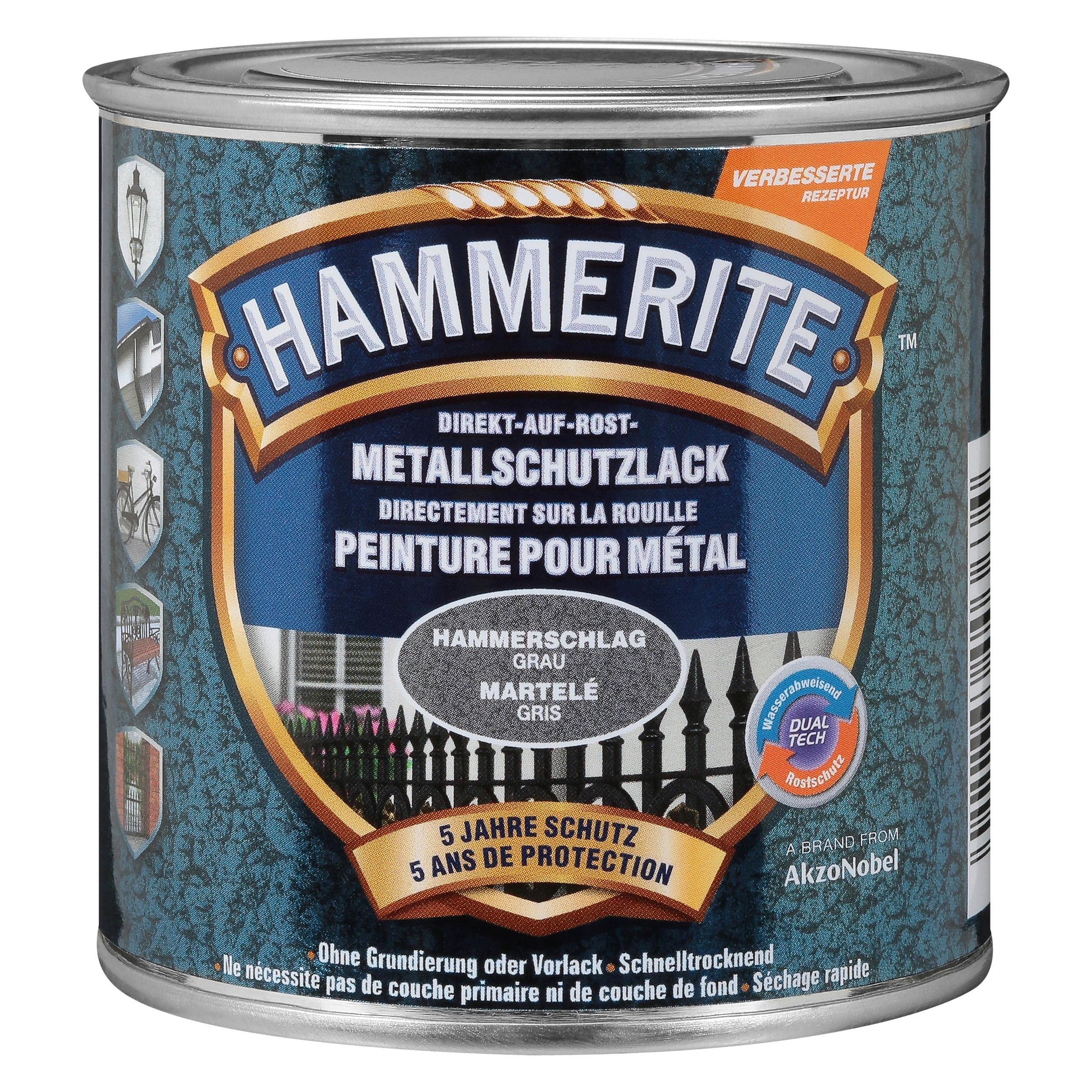 Hammerite Metall-Schutzlack Hammerschlag (250 ml, Grau) - Galaxus