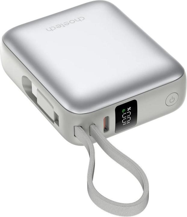 Choetech B832 Mini 35W 10000mah Powerbank mit USB-C-Kabel Silber - Galaxus
