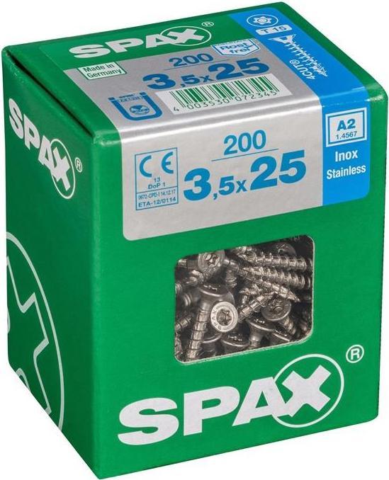 Spax STAINLESS CS 3,5X25 TX 200 PCS. - kaufen bei Galaxus
