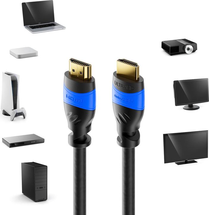 deleyCON HDMI Cable - HQ Black Polybag - kaufen bei Digitec