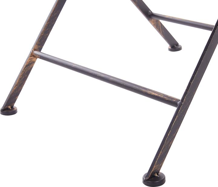 Beliani Balkonset schwarz Metall 2 Stühle Klapptisch BORMIO