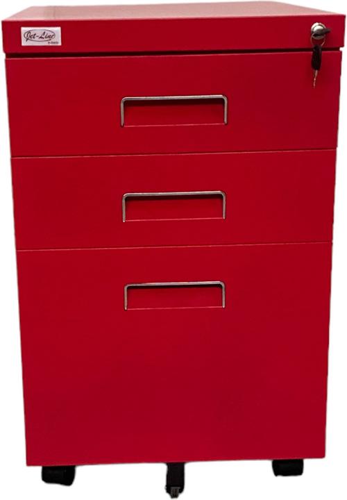 Jet-Line Rollcontainer PAUL rot Rollschrank Bürocontainer knock-down ...