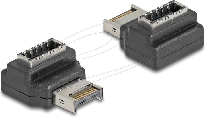 Delock Adapter USB 10 Gbps Typ-E Key A Stecker zu Buchse gewinkelt ...