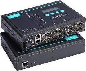 Moxa 8-port RS-232 desktop device server with DB9 male connectors and ...