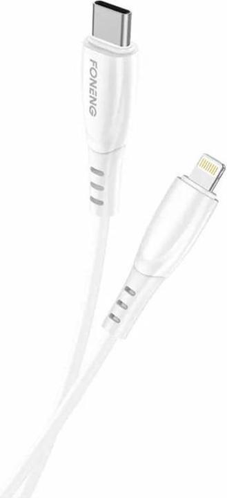 Foneng USB cable for Lightning X75, 3A, 1m (white)
