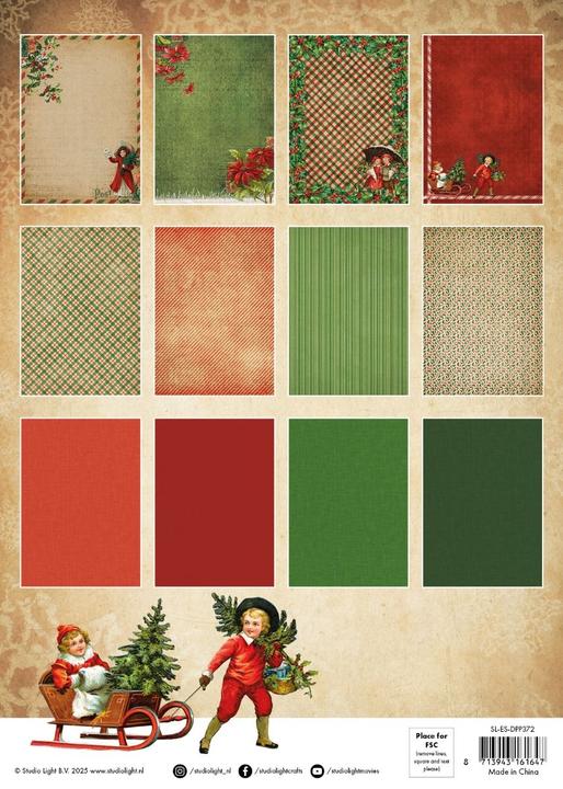 art by marlene Designer Paper Pad "Vintage Christmas" 36 Sheets ...