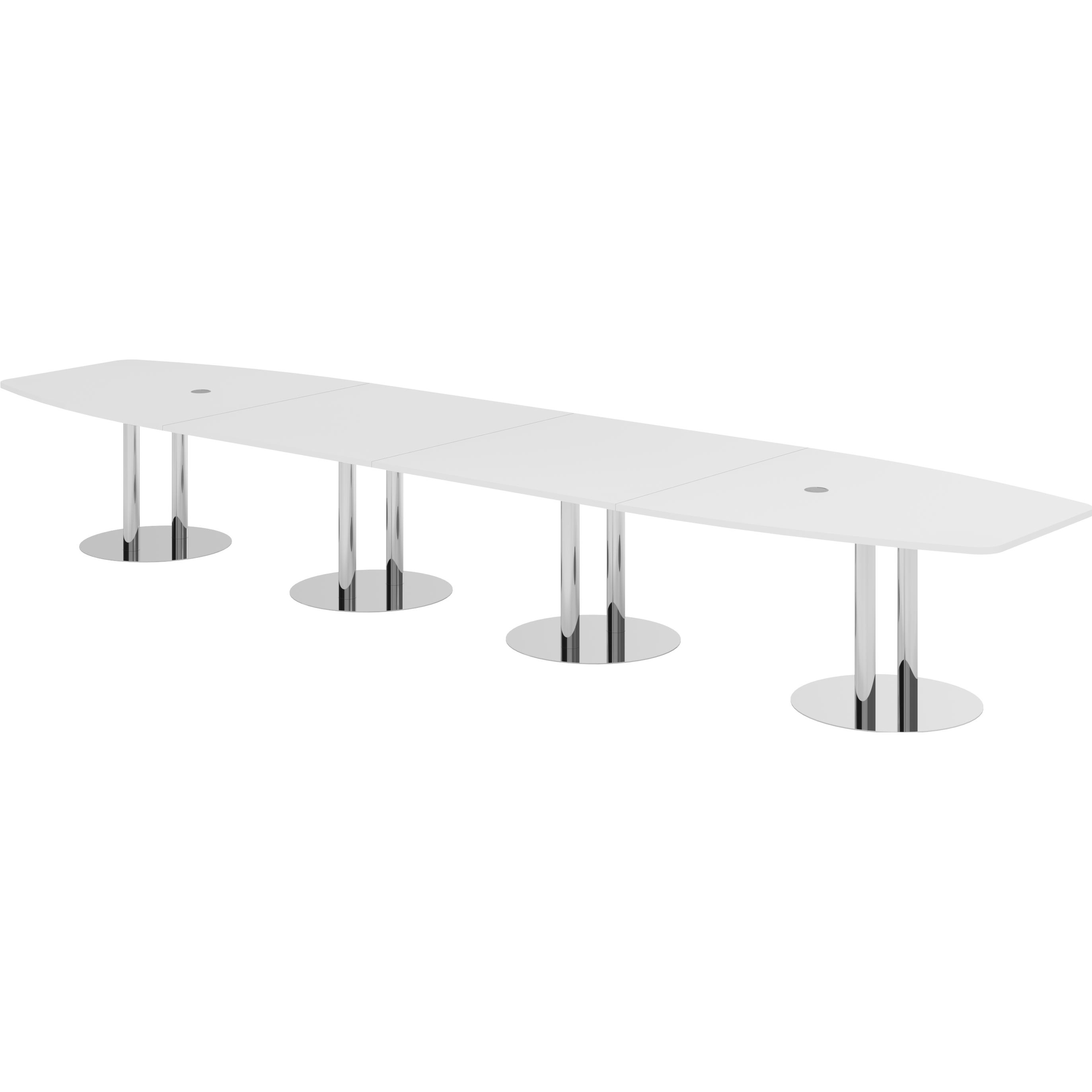 Hammerbacher Conference table KT52S white barrel shape, round tube ...