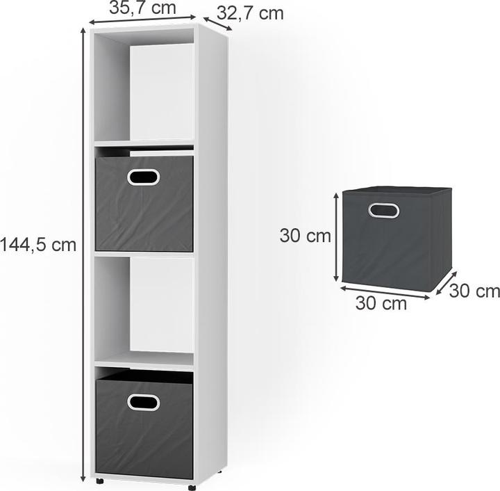 Vicco Ludus mit 2 Faltbox (Anthrazit) - kaufen bei Galaxus