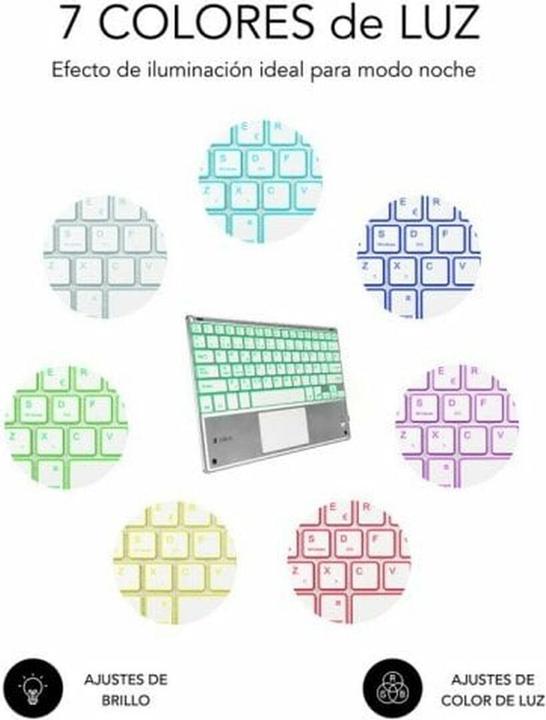 Subblim Teclado Tablet Smart Backlit Bt Keyboard Touchpad Silver - Galaxus