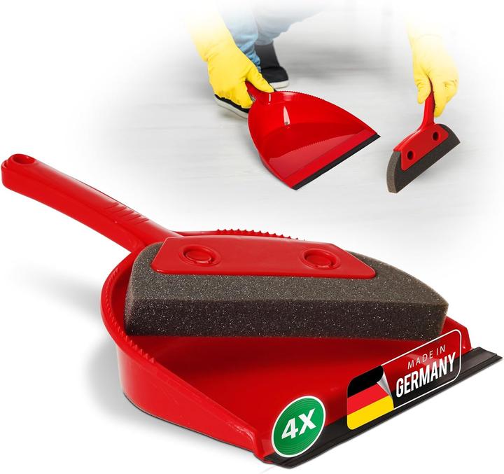 Novaliv 4X rubber broom hand brush sweeping set dustpan plastic ...
