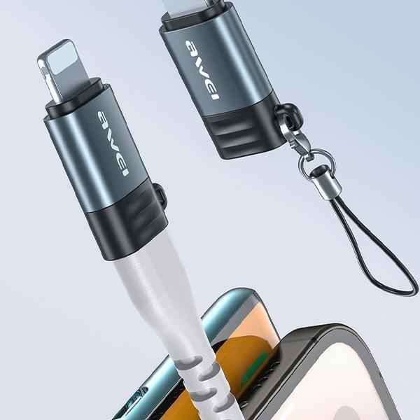 Awei Adapter A11 USB-C/Lightning szary /grey - kaufen bei Galaxus