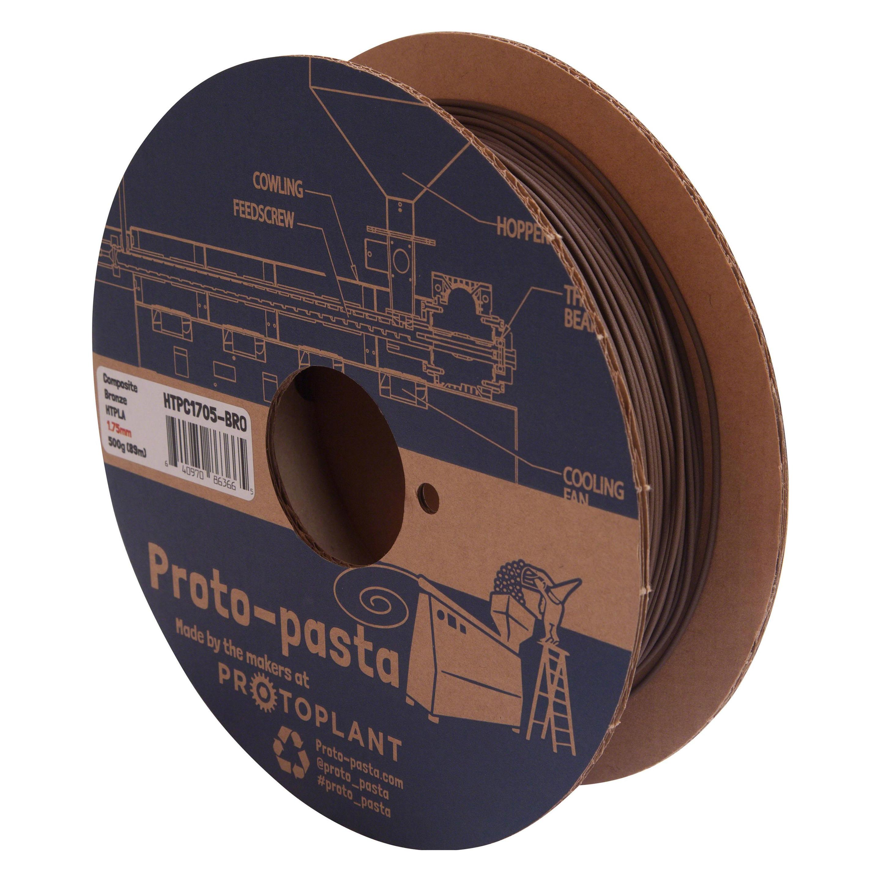 Proto-pasta HTPC1705-BRO Bronze-filled Metal HTPLA Filament PLA 1.75 mm ...