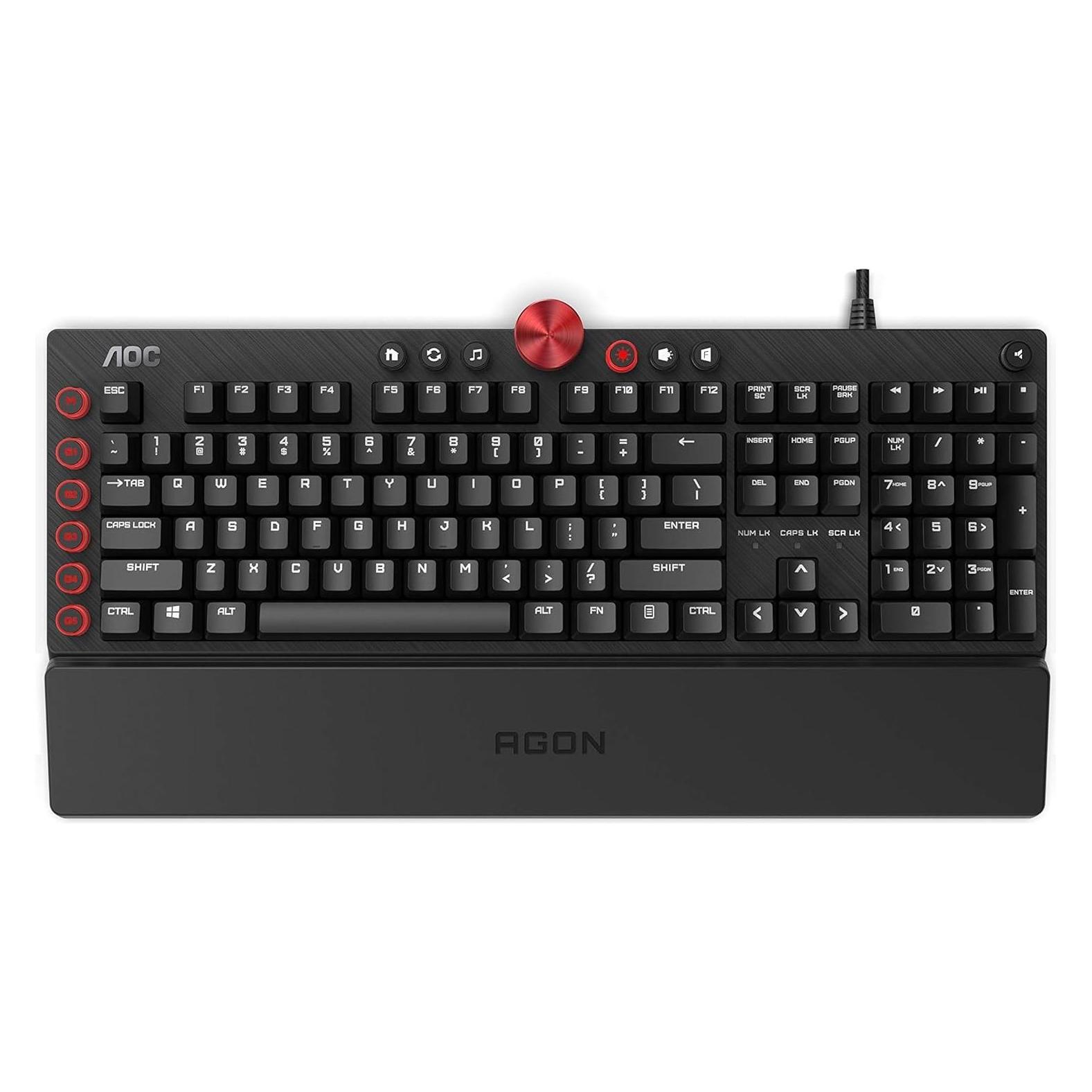 AOC Gaming-Tastatur mit Cherry MX Red Switches, Anti-Ghosting, N-Key ...