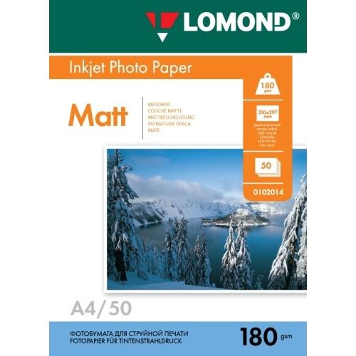 Lomond Photo Inkjet Paper Matte 180 g/m2 A4, 50 sheets - Galaxus