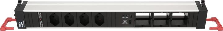 Bachmann Einbausteckerleiste CONFERENCE 4x T13, 1x USB A/C, 3x Custom