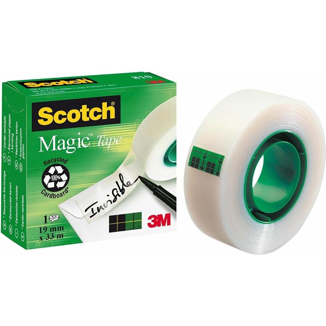 Scotch Klebeband Magic Durchsichtig Weiss 19 mm x 33 m (12 Stück) - Digitec