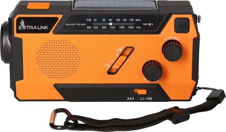 Extralink SOLAR-Notfunkradio mit Dynamo Powerbank 4000mAh und SOS ...